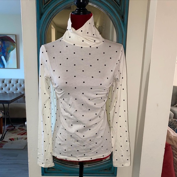 Old Navy | Tops | Nwt Polka Dot Turtle Neck Blouse | Poshmark